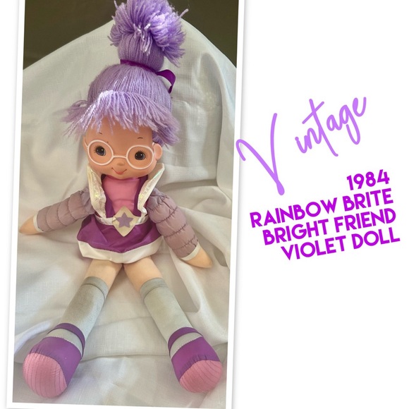 Toys | Rare Vintage 1984 Rainbow Brite Bright Friend Shy Violet Doll ...